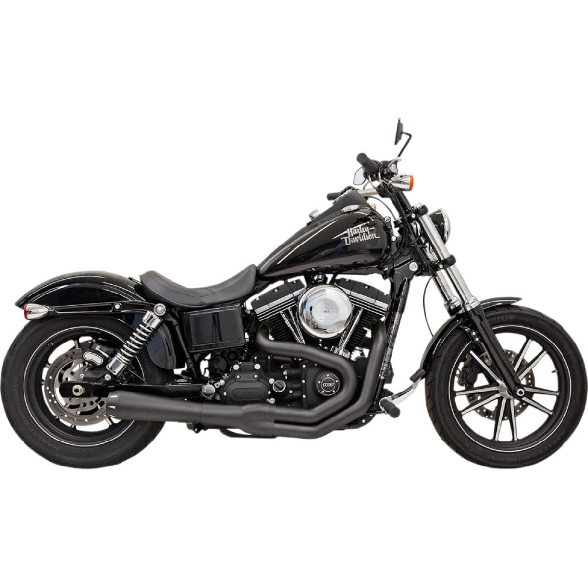 EXHAUST SYSTEM ROAD RAGE II MEGA 2-INTO-1 BLACK - Leatherheaven.com ...