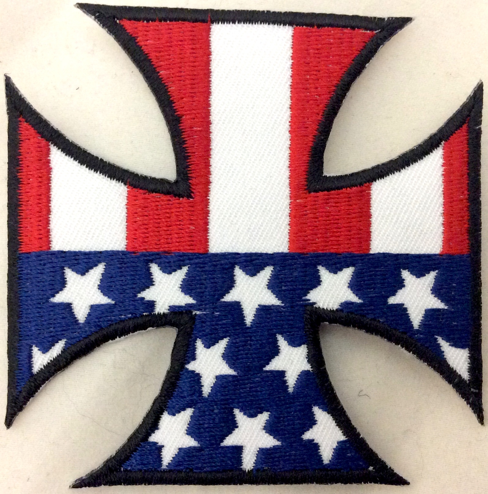 Kangasmerkki, Maltan risti amerikanlippu - Leatherheaven.com verkkokauppa