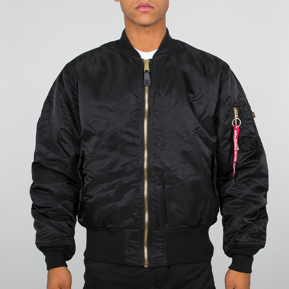 Alpha MA-1 Musta pilotti takki Original Alpha Industries Flight Jacket ...