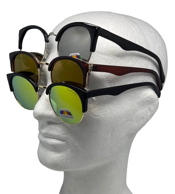 Aurinkolasit Peili yläreunakehyksillä Kolme erilaista linssivaihtoehtoa ...