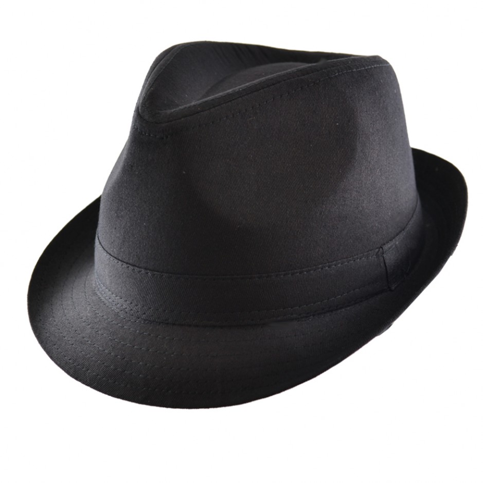 Hattu musta Black Plain Trilby - Leatherheaven.com verkkokauppa