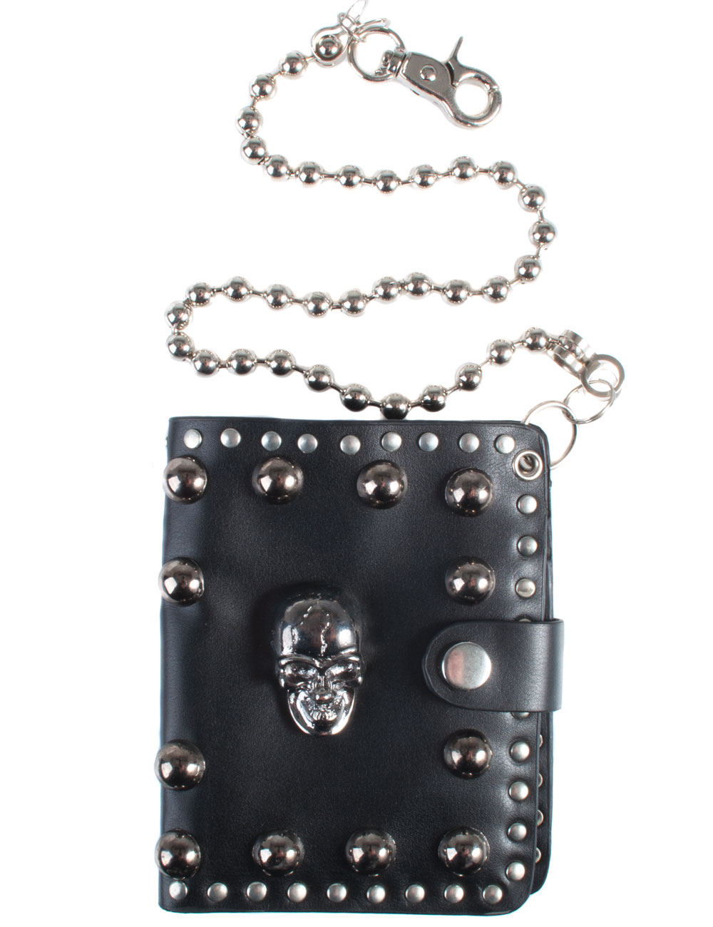 Lompakko, Pääkallo ja niitit - Leatherheaven.com verkkokauppa