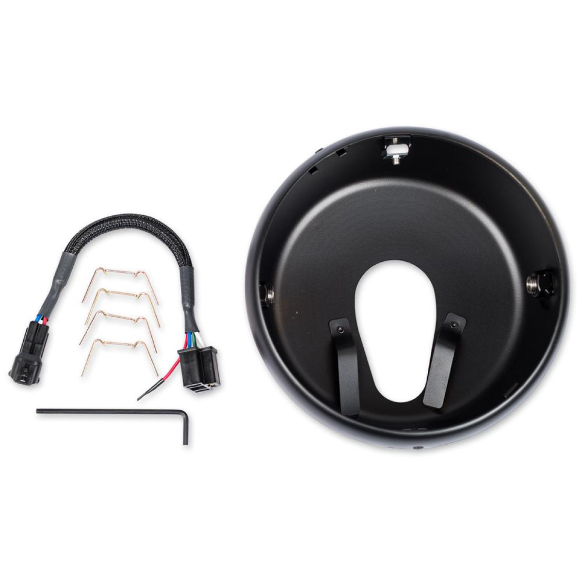 HEADLIGHT MOUNTING KIT 300 BLACK RING - Leatherheaven.com verkkokauppa