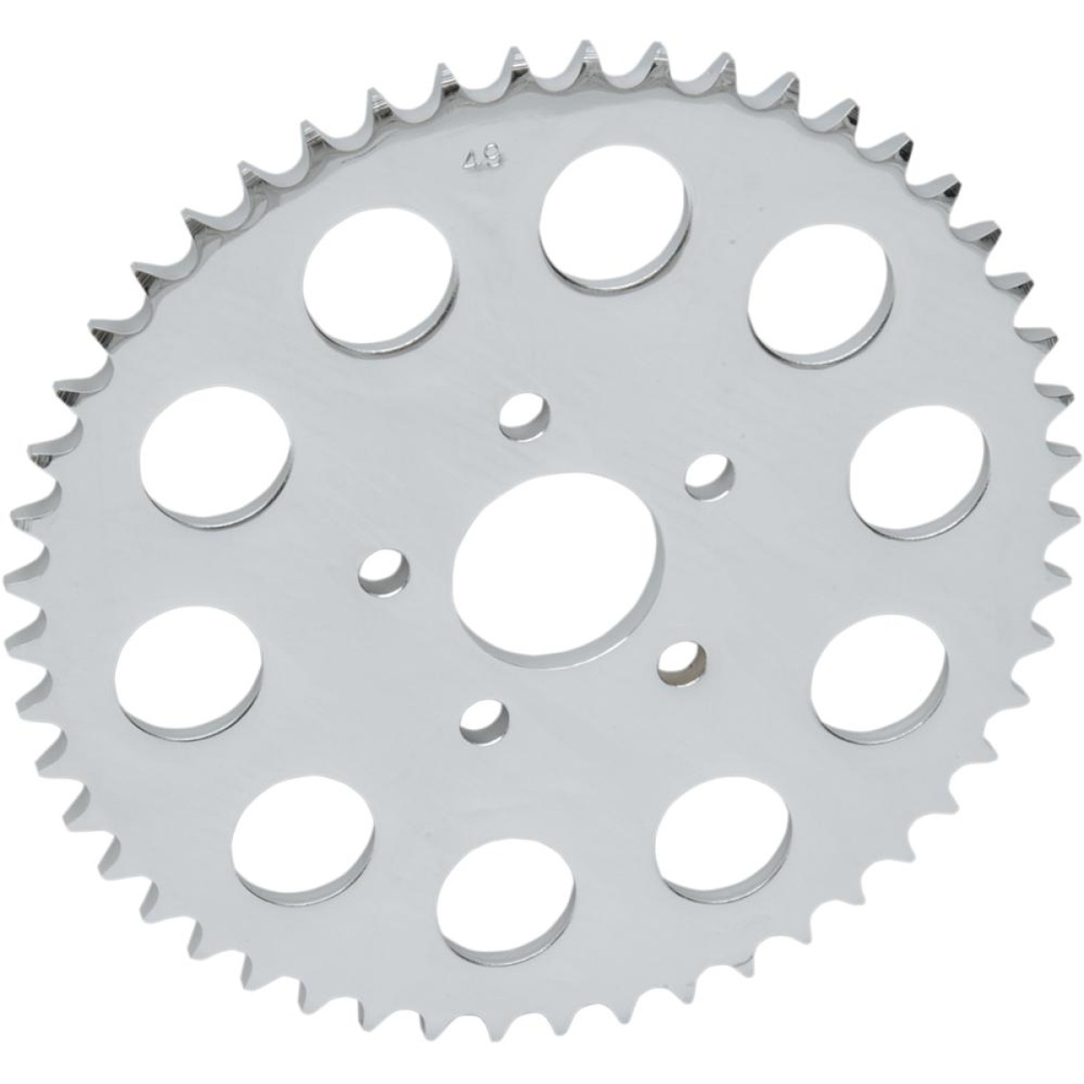 REAR CHAIN SPROCKET 530 FLAT 48T STEEL/CHROME - Leatherheaven.com ...