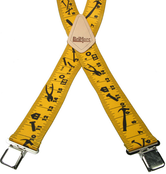 Henkselit mittanauha todella jämäkät X-m RULER YELLOW 4 CLIP BRACES ...