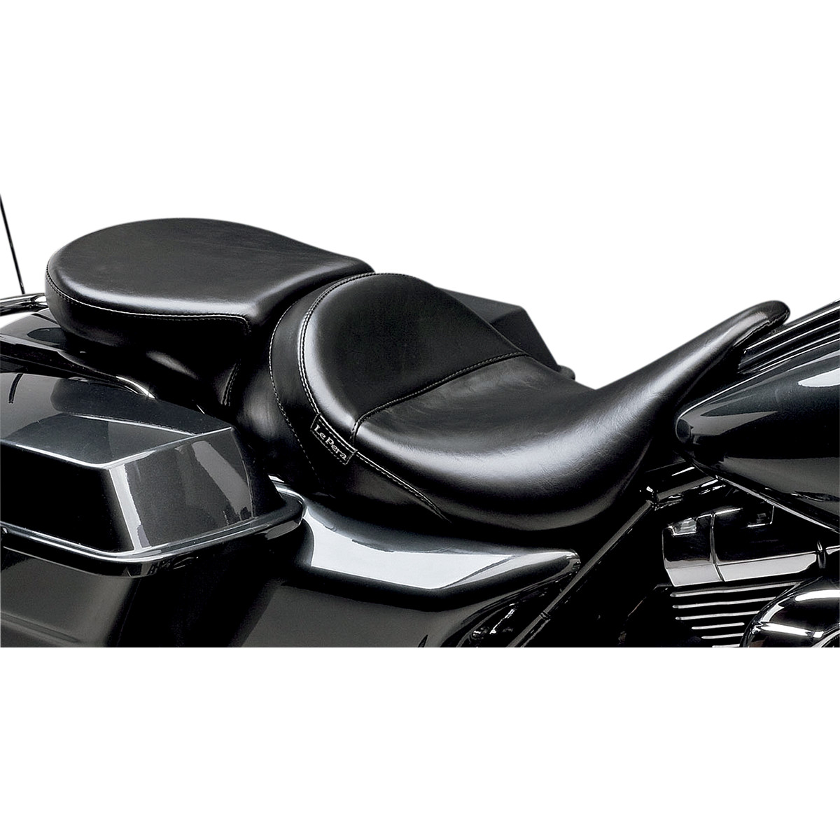 PILLION PAD AVIATOR WIDE SMOOTH REAR BLACK - Leatherheaven.com verkkokauppa