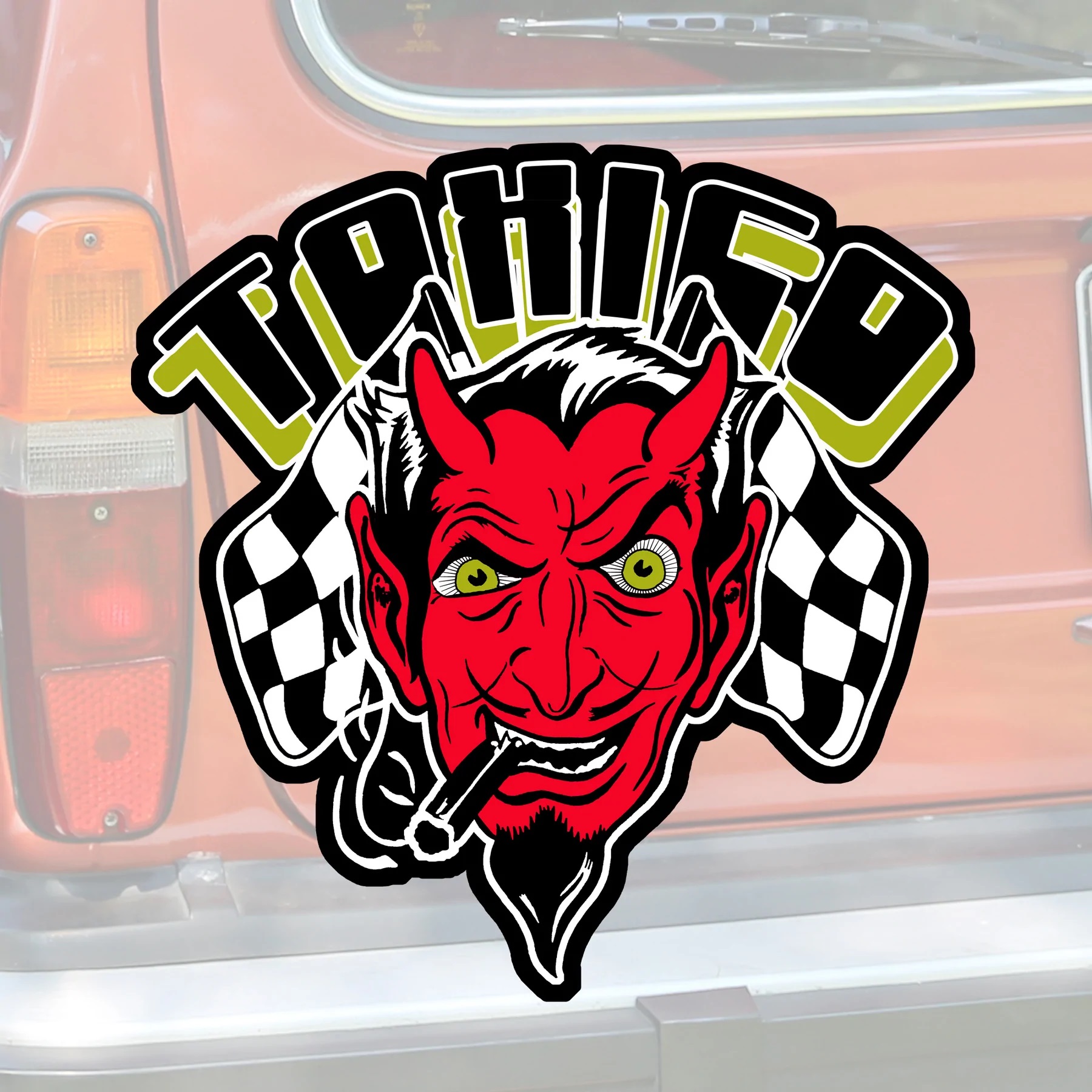 Tarra Devil Head, Toxico Devil Head Sticker - Leatherheaven.com ...