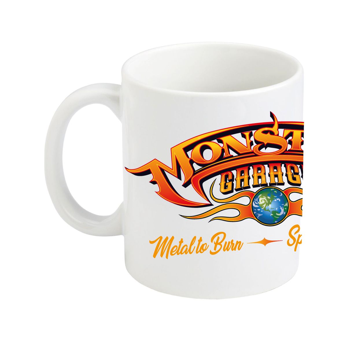 Muki Monster Garage, valkoinen Monster Garage coffee mug white ...