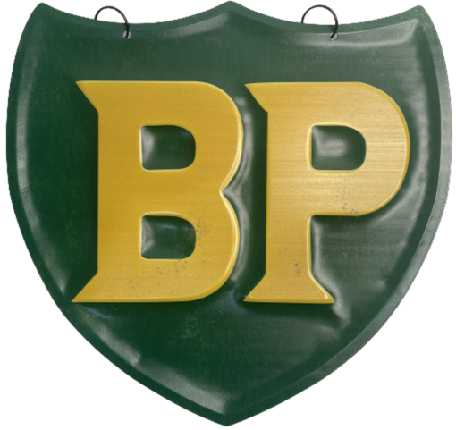 Peltikyltti BP logo old logo 30x30cm Pelti taulu British Petroleum ...